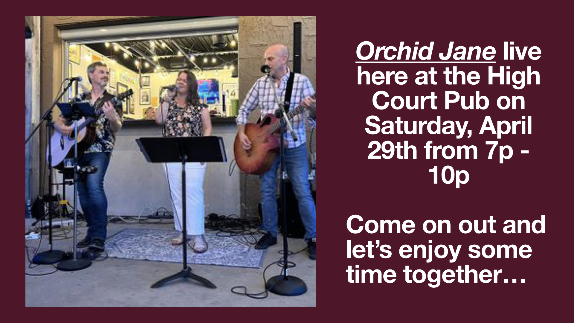 Orchid Jane live at the High Court Pub - The High Court Pub