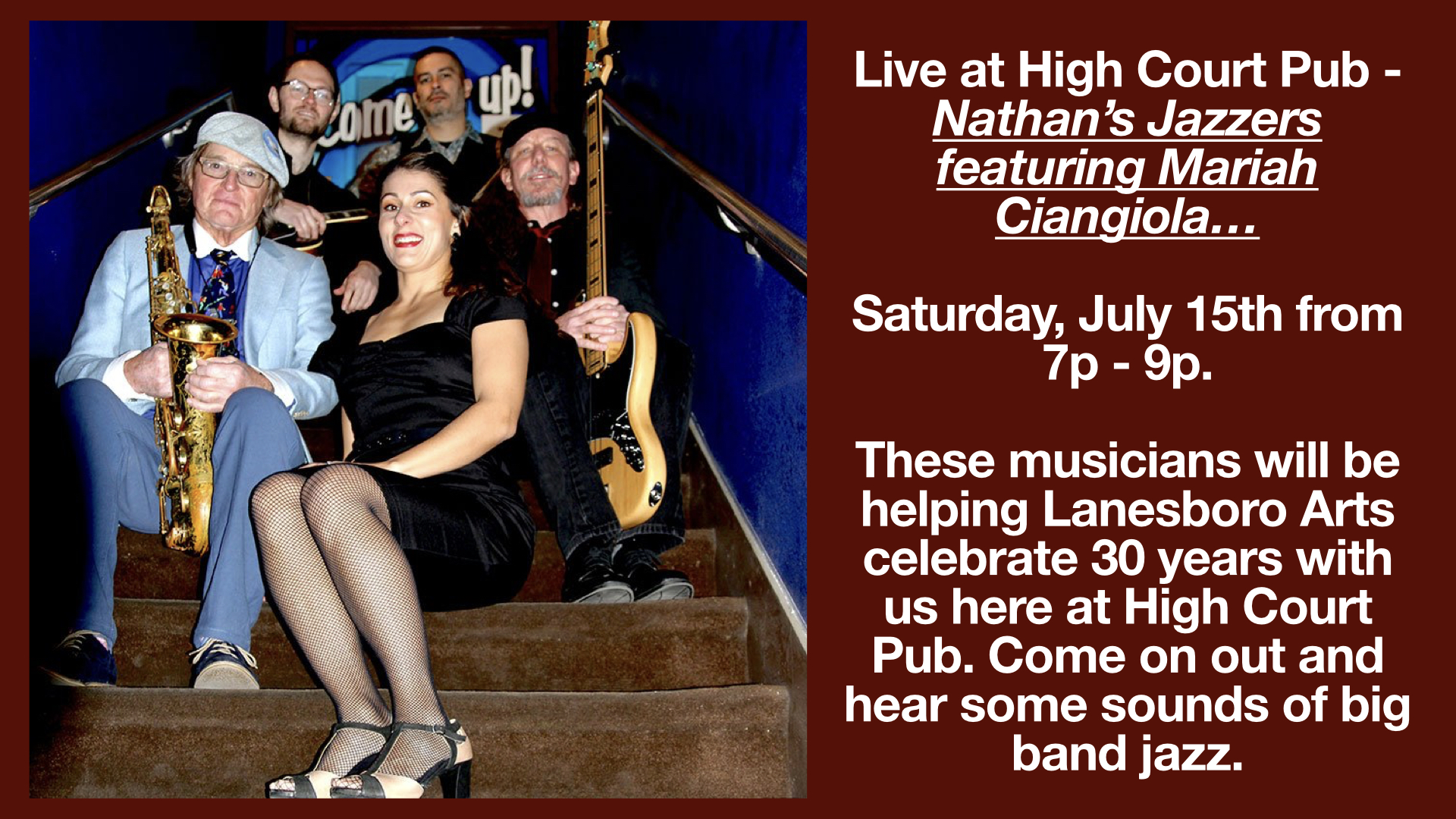 Nathan’s Jazzers featuring Mariah Ciangiola - The High Court Pub