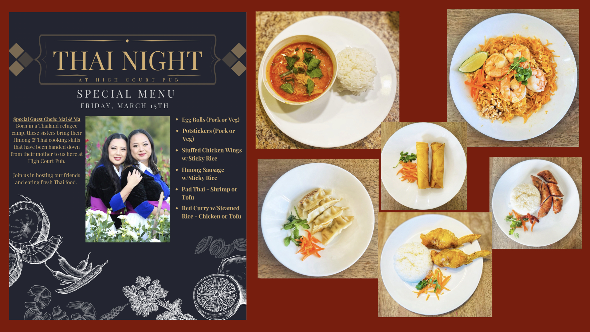 Thai Kitchen Takeover Night - The High Court Pub