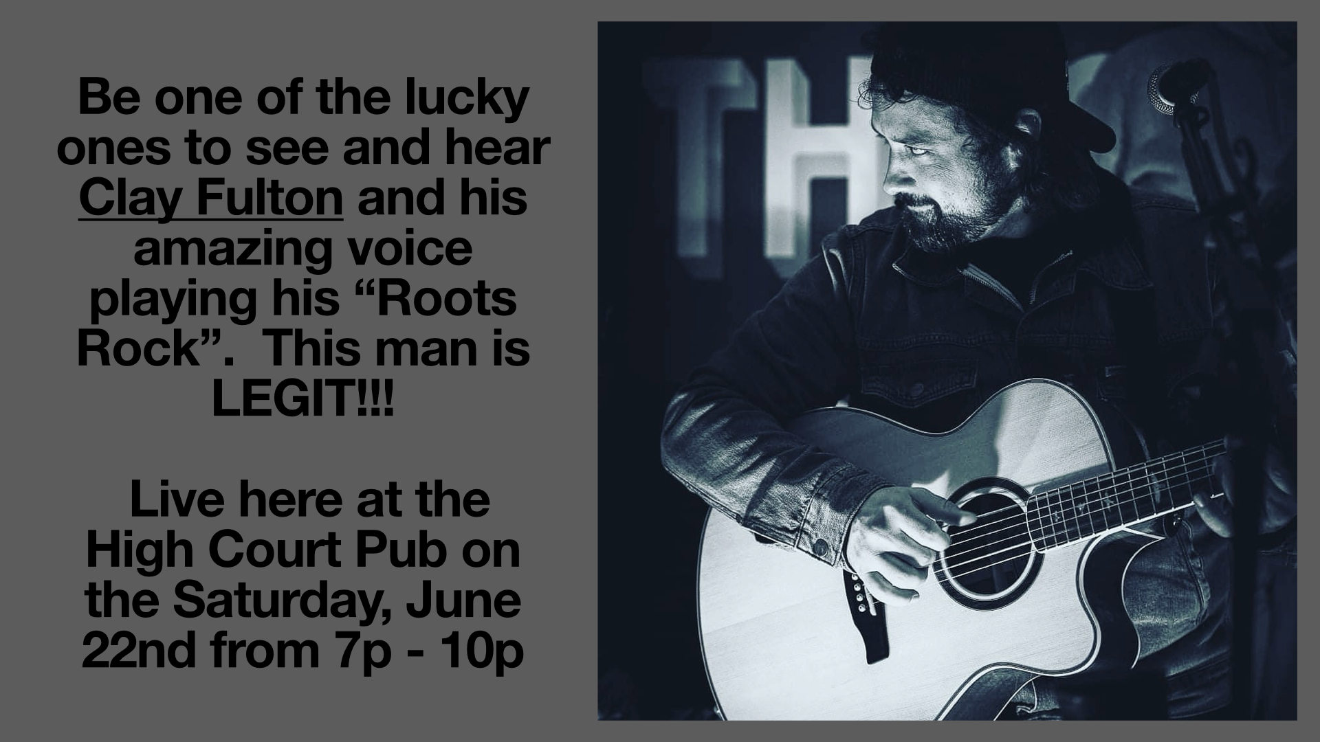 Clay Fulton live at High Court Pub - The High Court Pub