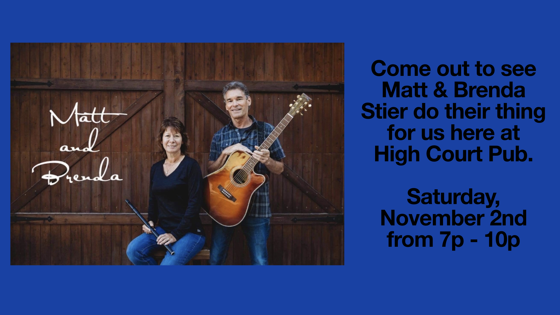 Matt & Brenda Stier Live at High Court - The High Court Pub